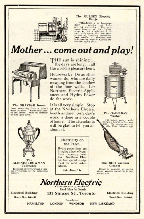 Northern Electric Ad in 1928 CNE Programme – CNE Heritage